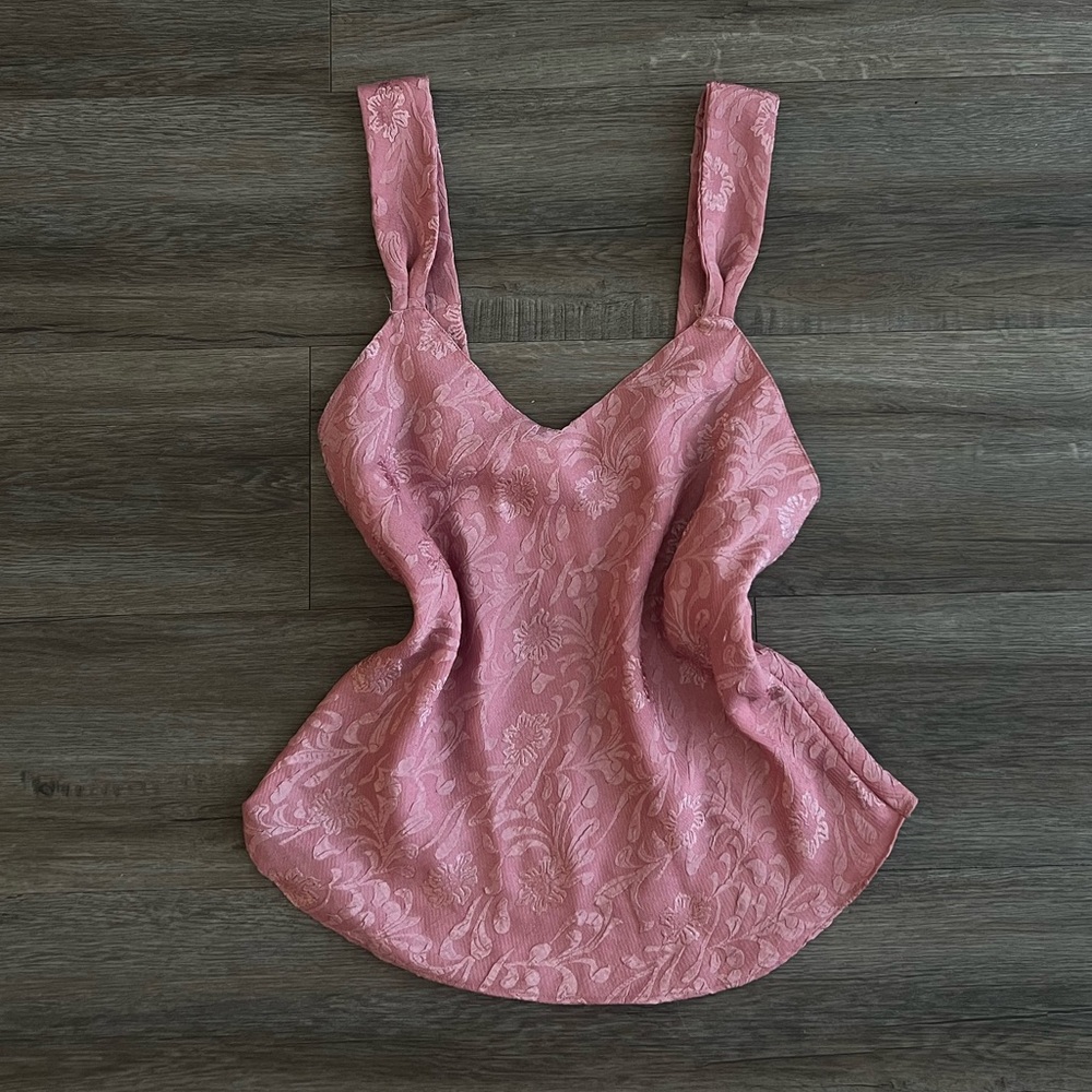 Vintage Pink Cottagecore Floral Y2k Top - Gem